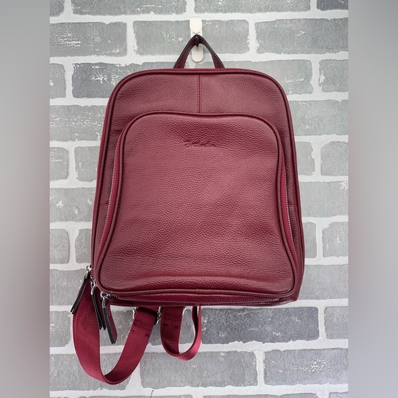 Bostanten | Bags | Bostanten Wine Red Leather Courage Backpack Purse ...